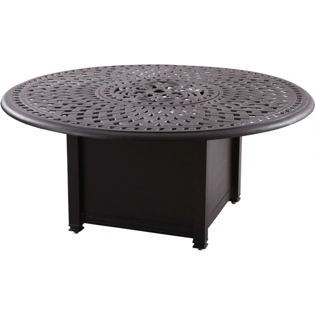 Darlee 52" Round Propane Fire Pit Chat Table -Mocha - Darlee® | The Spa ...