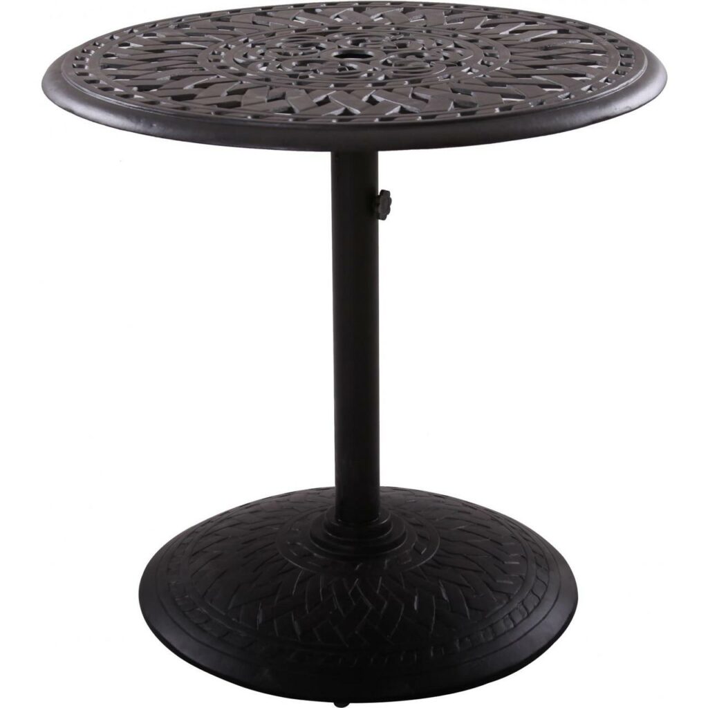 Darlee Series 60 Pedestal Patio Dining Table 30" -Antique Bronze ...