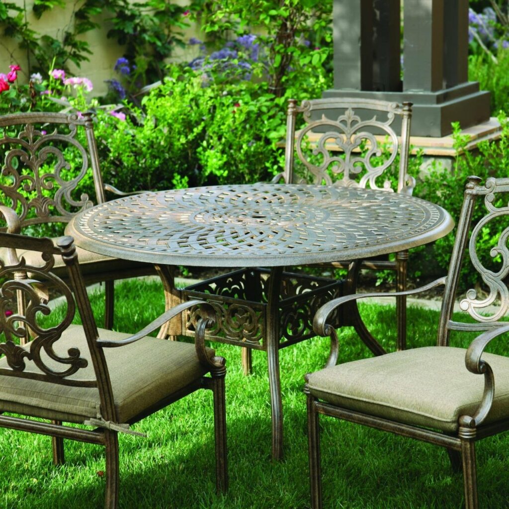 Darlee Santa Barbara Patio Dining Set -Antique Bronze -Seats 4 - Darlee ...