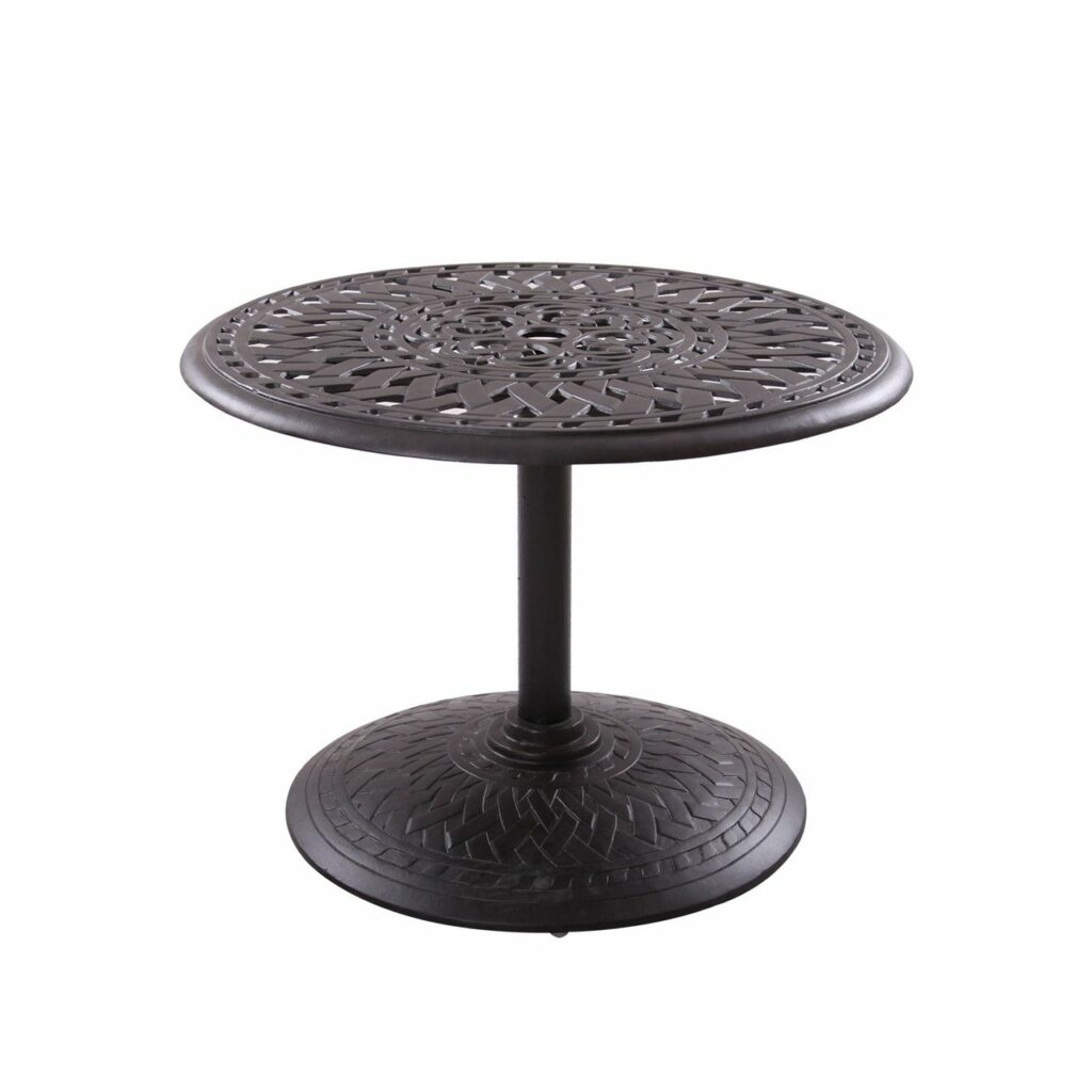 Darlee Series 60 Pedestal Patio Tea Table -Mocha - Darlee® | The Spa ...